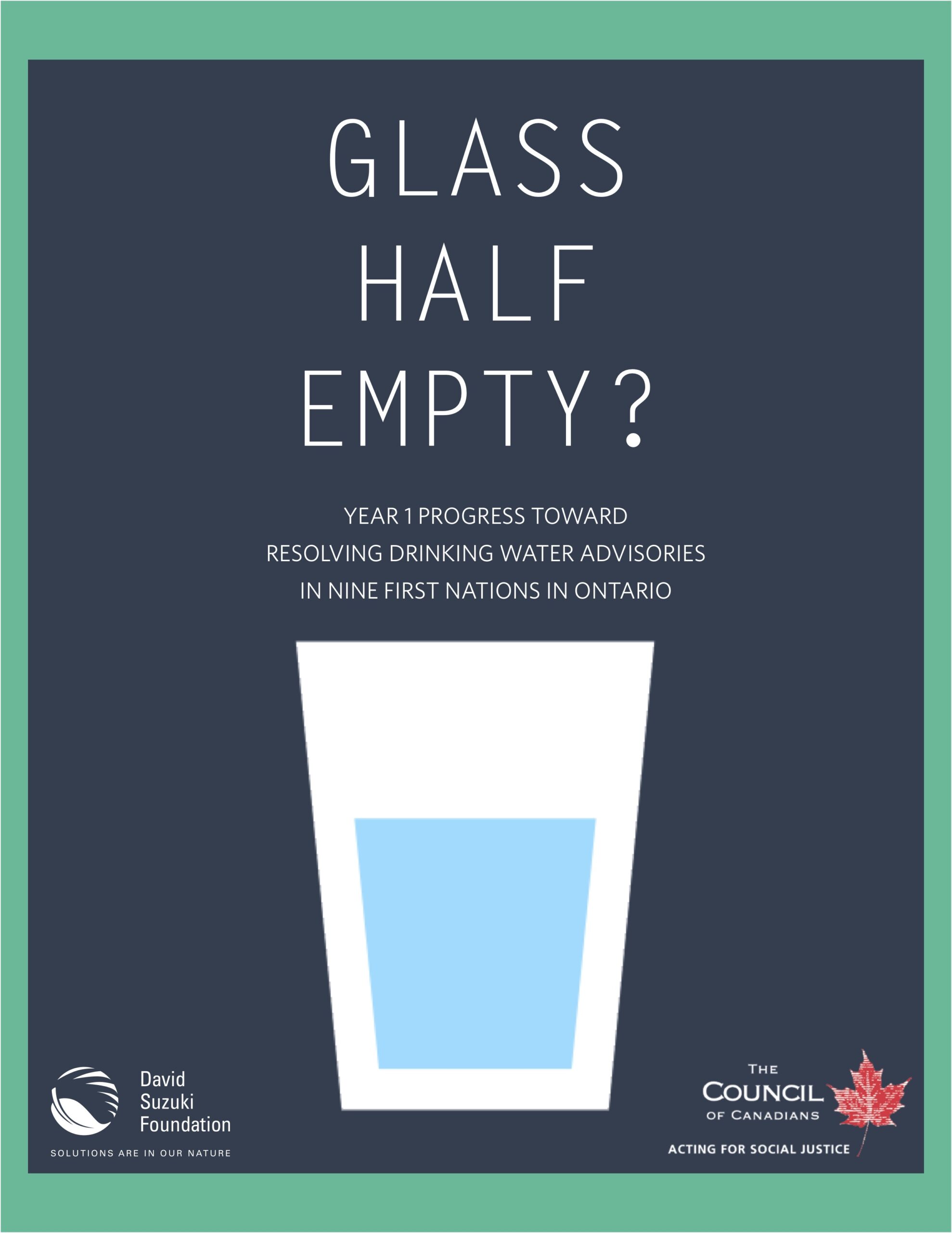 Glass Half Empty? Year 1 Progress Toward Resolving Drinking Water ...