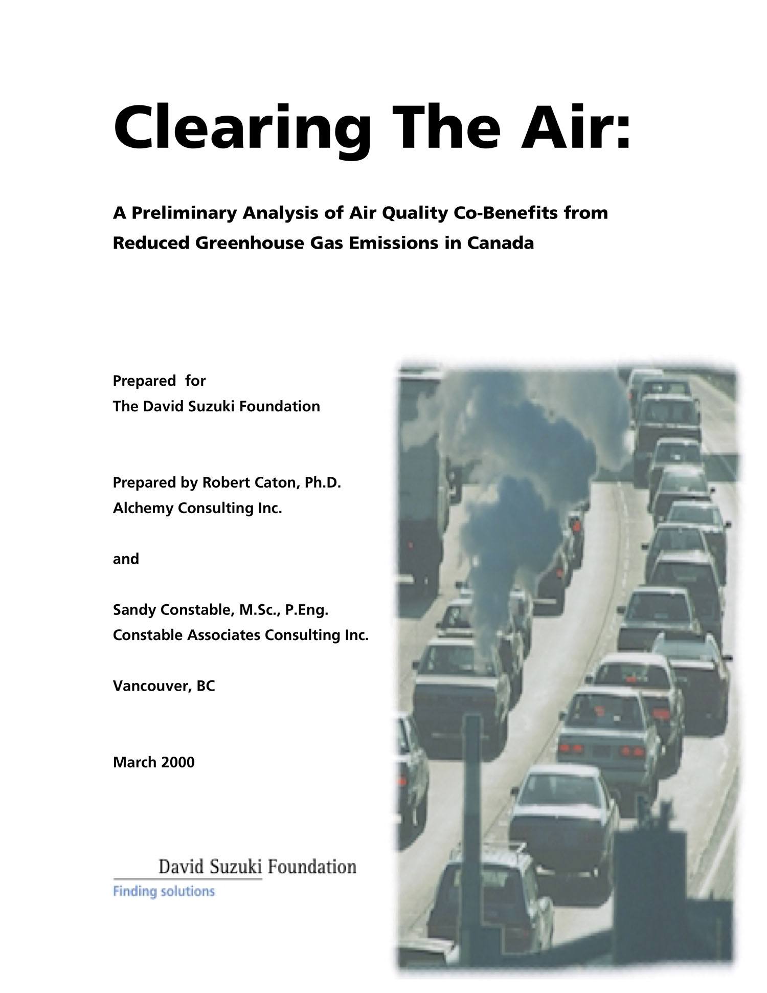 Clearing the Air: A Preliminary Analysis of Air Quality Co-Benefits ...