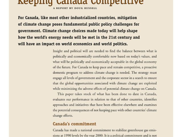 EXECUTIVE SUMMARY — Keeping Canada Competitive: Comparing Canada’s ...
