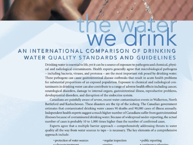 Guidelines For Drinking Water Quality Key Scientific Issues In