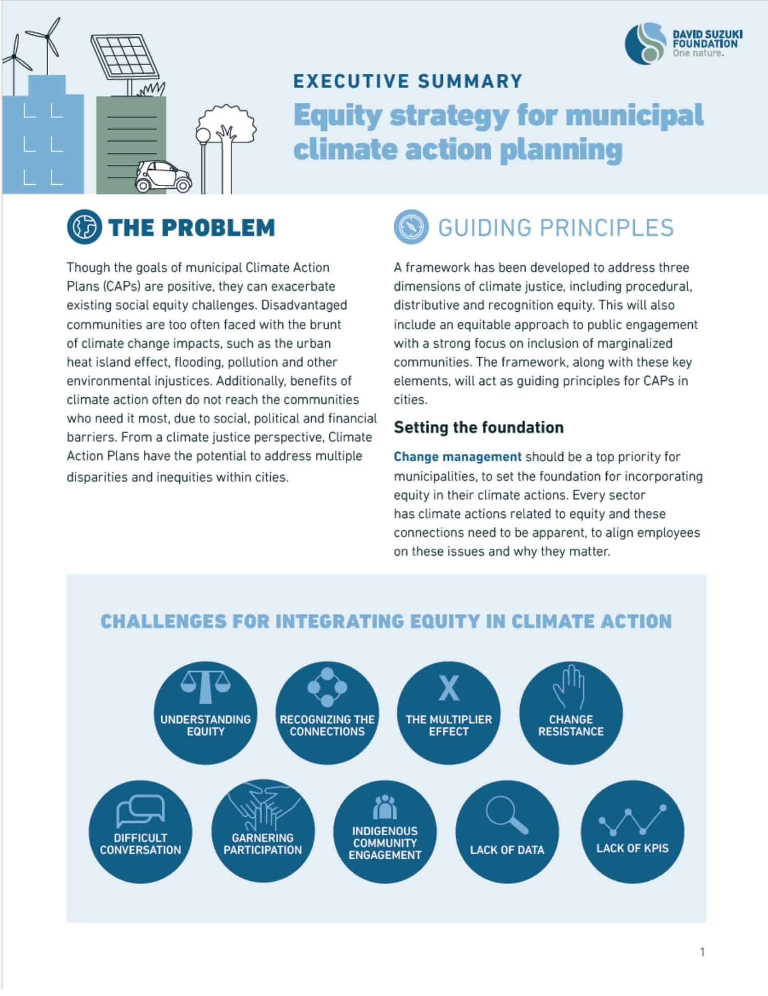 EXECUTIVE SUMMARY — Equity strategy for municipal climate action planning