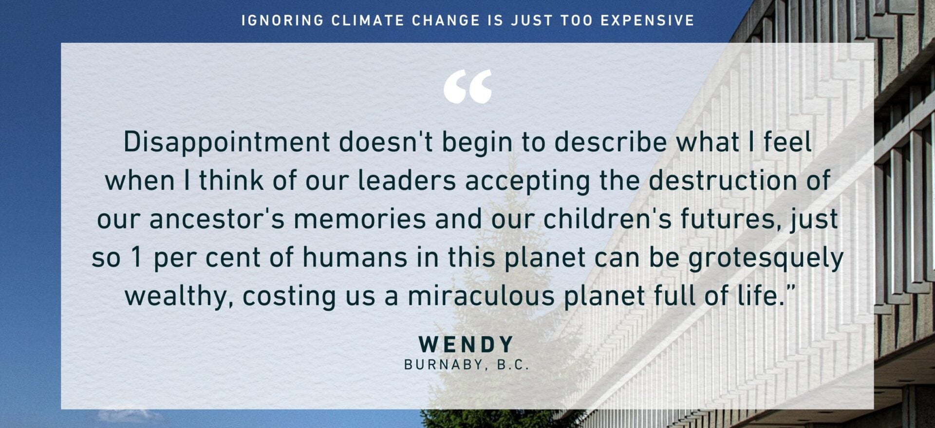 Ignoring climate change is just too expensive - David Suzuki Foundation